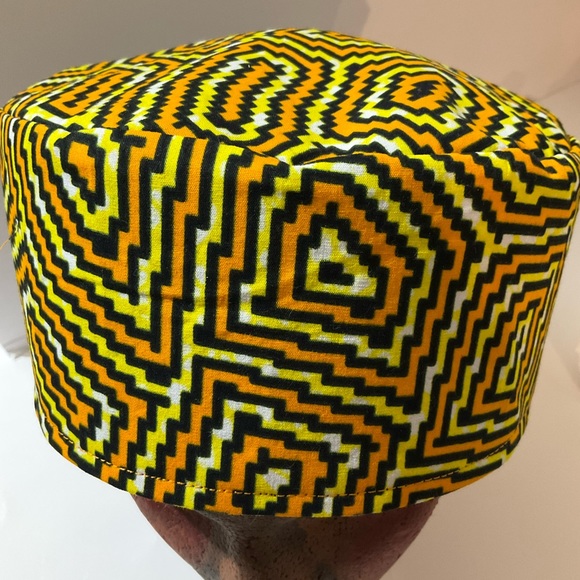 Hand Crafted | Accessories | Hand Crafted Kufi Kofi Hat Yellow Orange ...